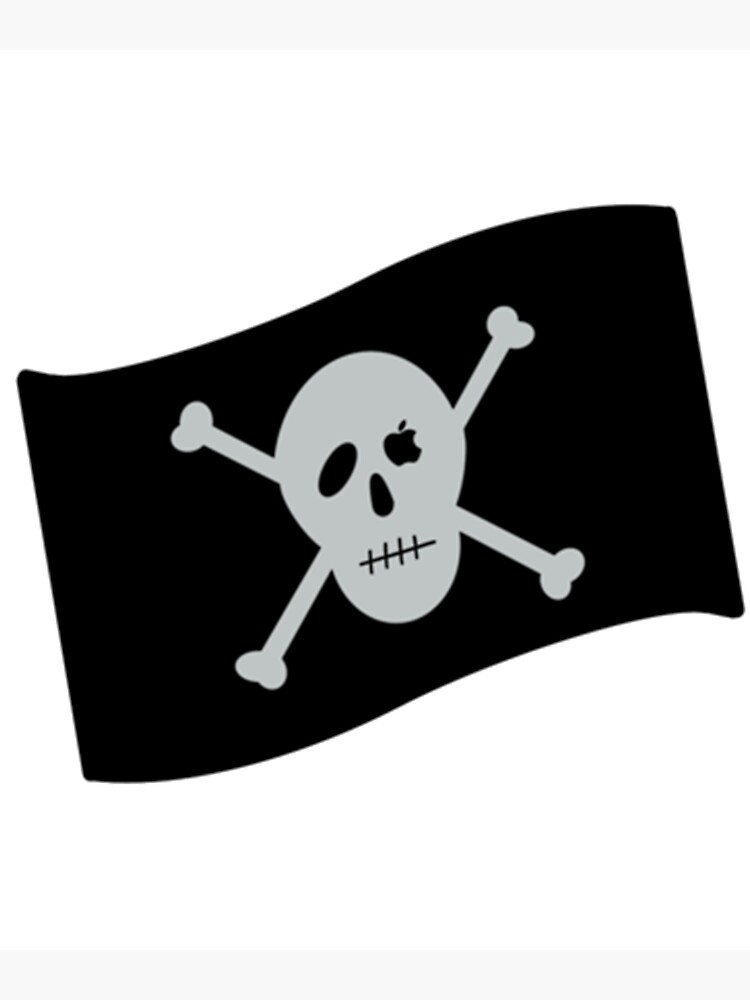 "Apple pirate flag " Poster for Sale by TobyPotts | Redbubble