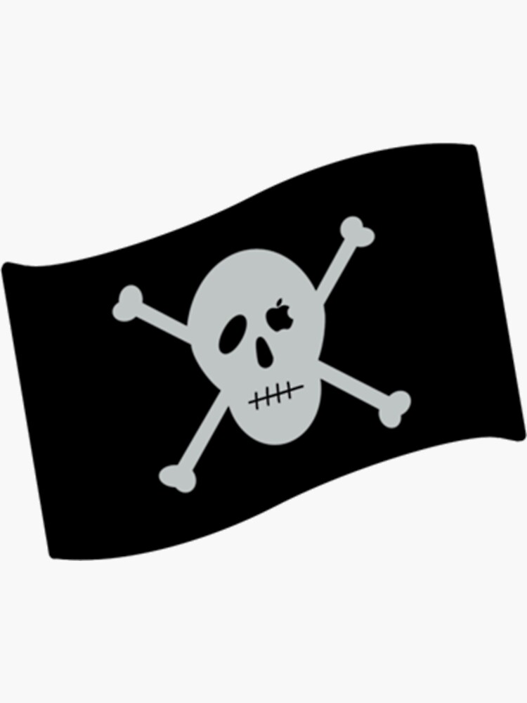 "Apple pirate flag " Sticker for Sale by TobyPotts | Redbubble