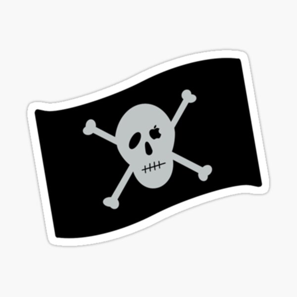 "Apple pirate flag " Sticker for Sale by TobyPotts | Redbubble