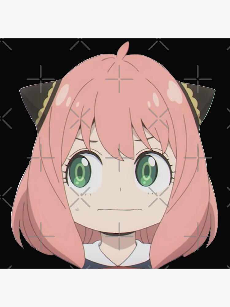 Lámina metálica «Spy X Family Anya Forger Inquieta Preocupada Cara de ...