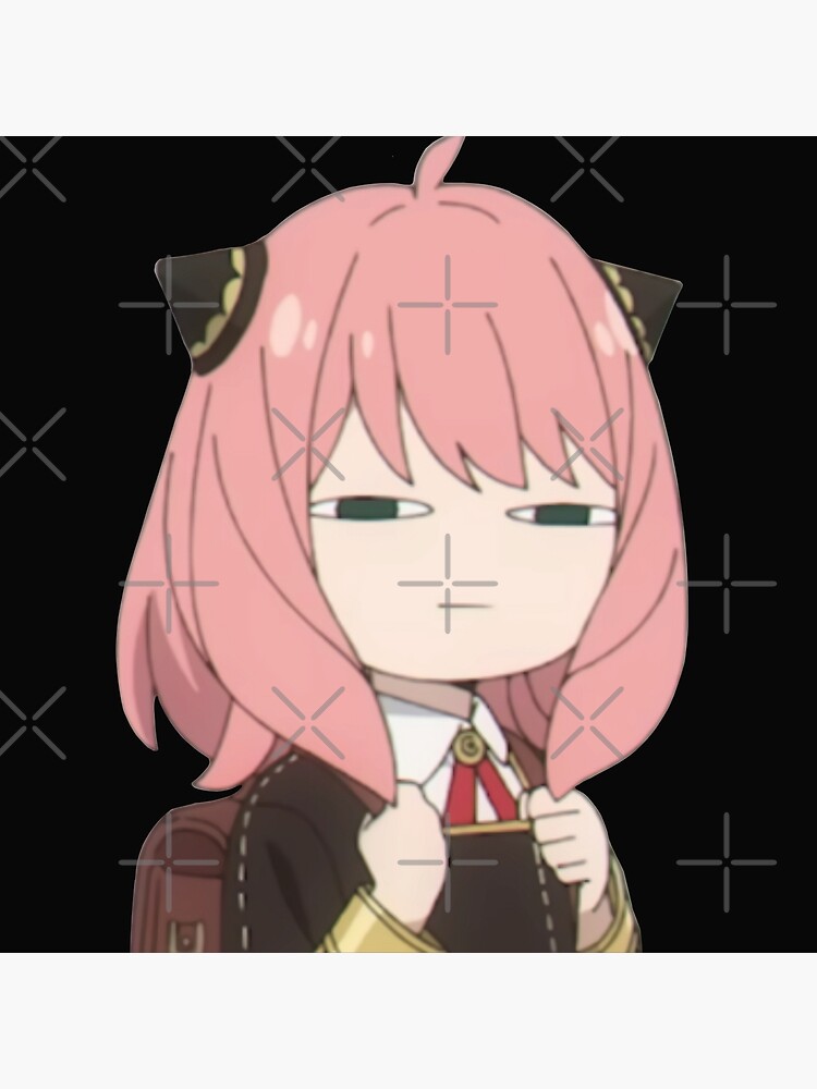 "Spy X Family Anya Forger Funny Angry Derpy Suspicious Face" Canvas ...