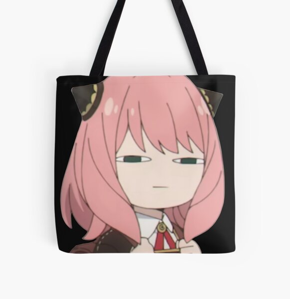 "Spy X Family Anya Forger Funny Angry Derpy Suspicious Face" Tote Bag ...