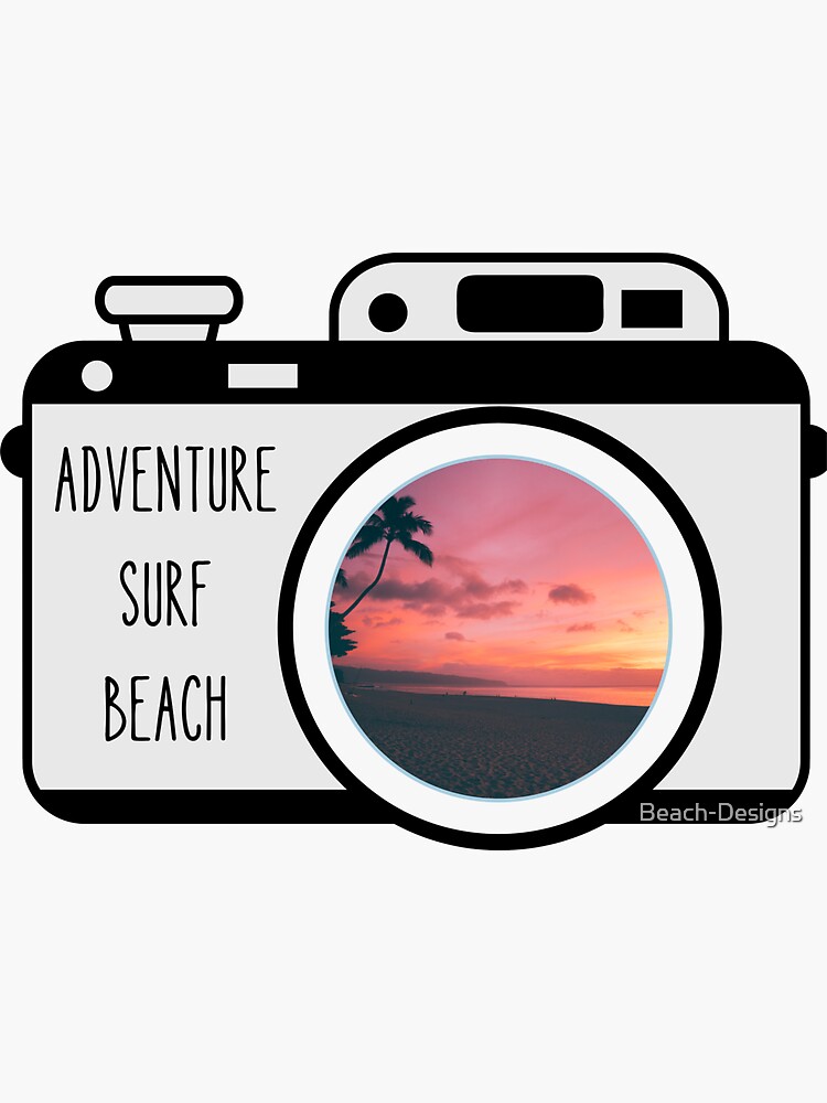 "Beach Preppy Style Polaroid Summer Camera" Sticker for Sale by Beach ...