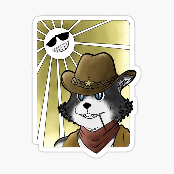 "sheriff cat" Sticker for Sale by Touzen-- | Redbubble