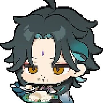 "Genshin Impact - Xiao Eating Pixel Emote" Sticker for Sale by ...