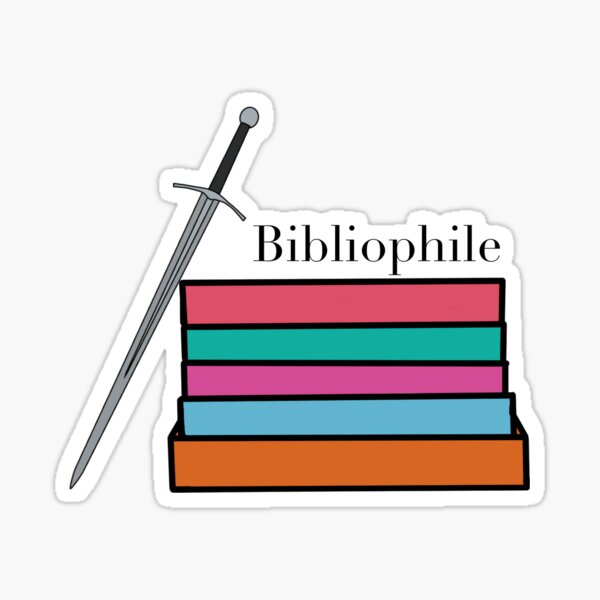 "Bibliophile Fantasy Book Stack Sticker" by WingsandDaggers | Redbubble