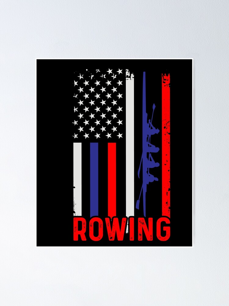 "American Flag Rowing Oar Shirts, 4th Of July USA Boat Paddle T-shirt ...