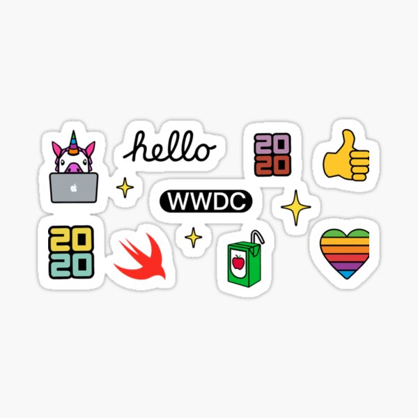 "WWDC 2020 Pack " Sticker for Sale by TobyPotts | Redbubble