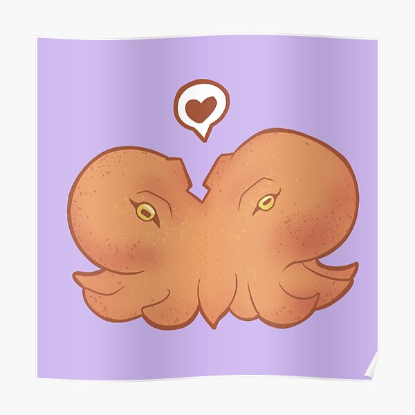 "two headed octopus" Poster for Sale by Cyriael-Artion | Redbubble