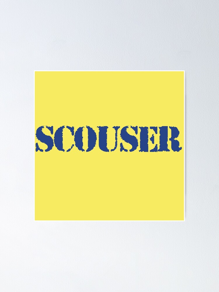"Scouser Blue Retro logo" Poster for Sale by ModSupporters | Redbubble