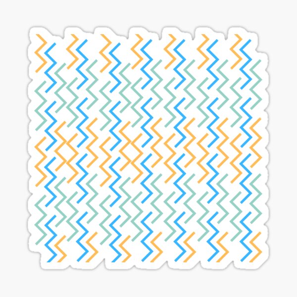 "Zigzag Pattern in Summer Colors" Sticker for Sale by Ti-Media | Redbubble