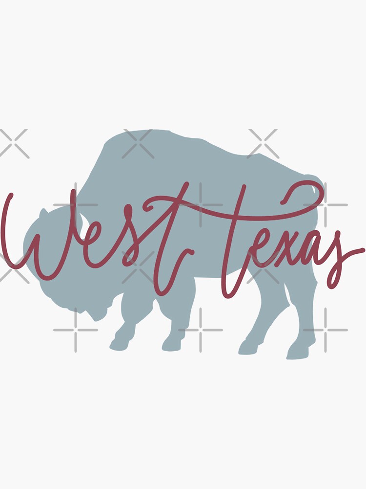 "West Texas Buffs" Sticker for Sale by kdk11d | Redbubble