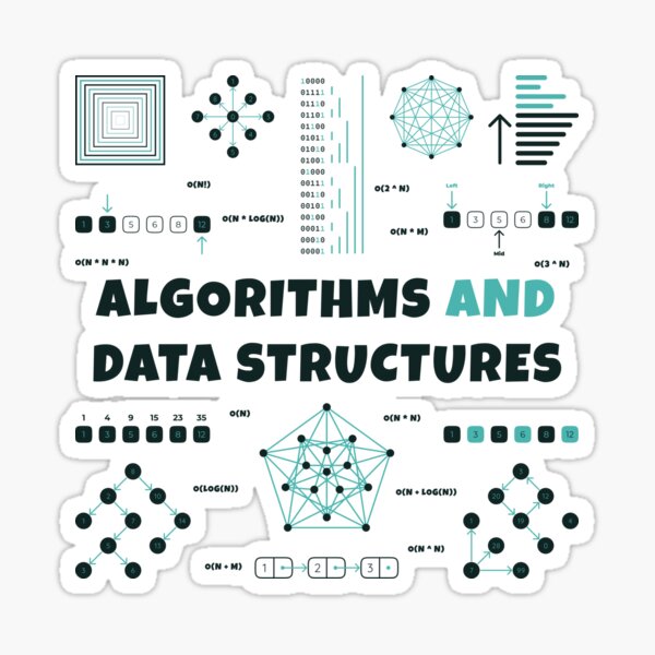 "Algorithms and Data Structures" Sticker for Sale by Mechashadow ...