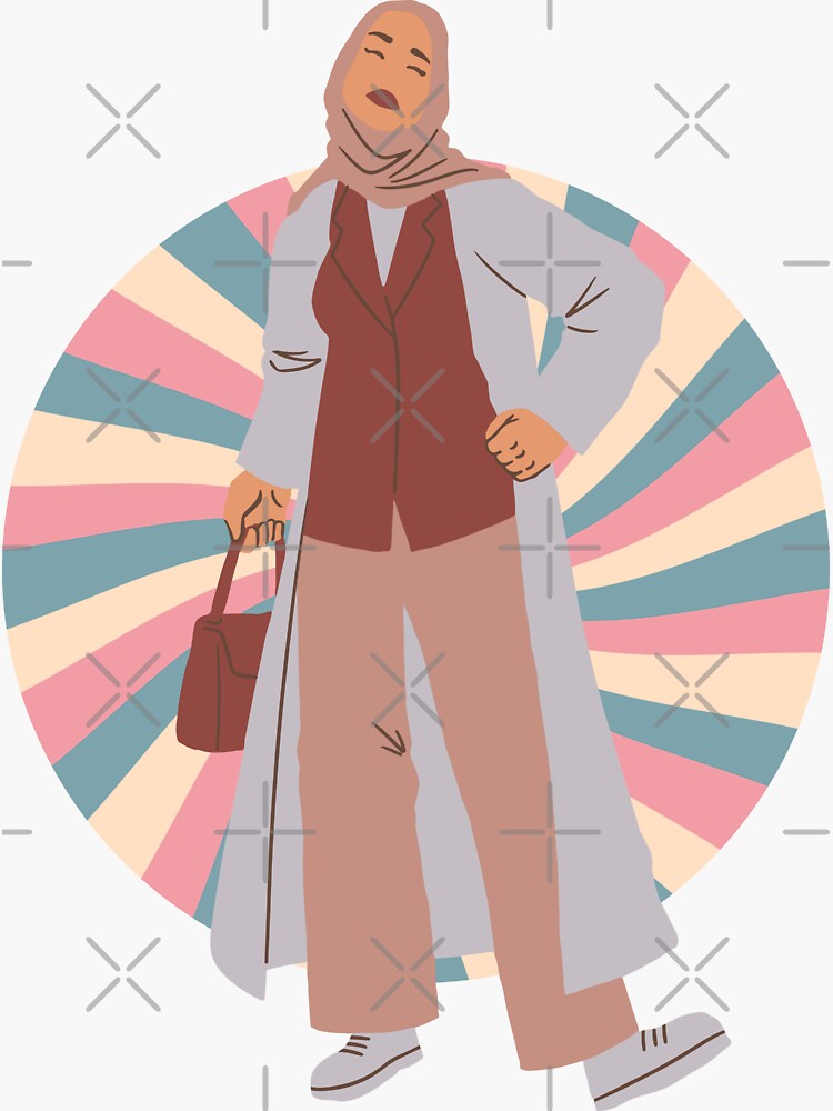 "Islamic Retro - Hijab Style" Sticker for Sale by IslamicRetro | Redbubble