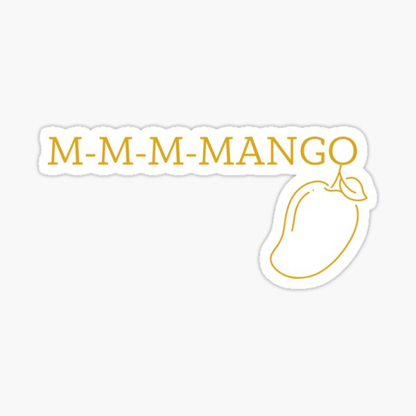 "mmmango" Sticker for Sale by ruanna-me | Redbubble