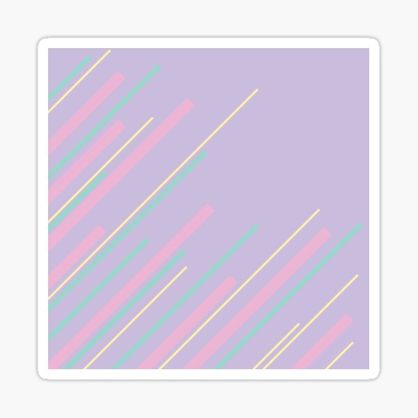 "Diagonals - Pastel Pink, Yellow, Purple and Green" Sticker for Sale by ...