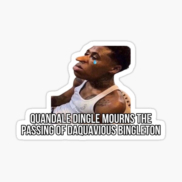 "Quandale Dingle Sad Crying Meme " Sticker for Sale by Orlaoung | Redbubble