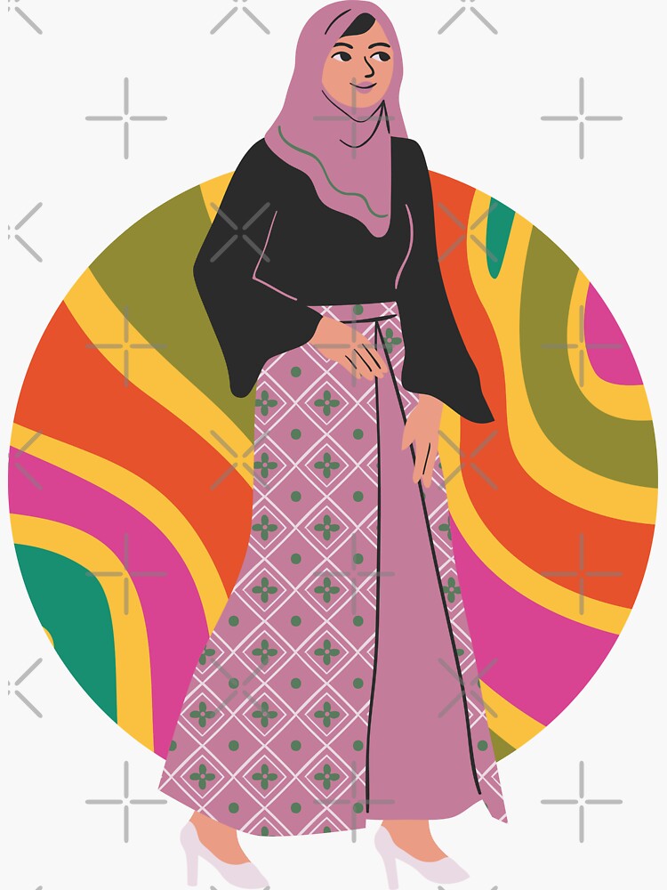 "Islamic Retro - Hijab Style" Sticker for Sale by IslamicRetro | Redbubble