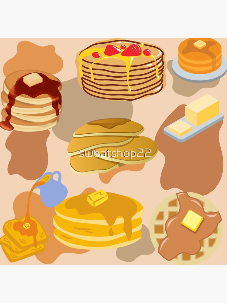 "Pancake Collage" Sticker for Sale by sweatshop22 | Redbubble