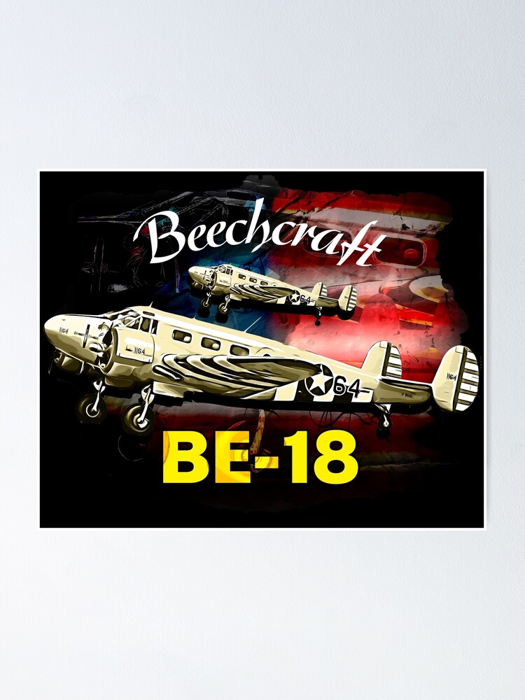 "Beechcraft BE18 Aircraft" Poster by Aerolovers | Redbubble
