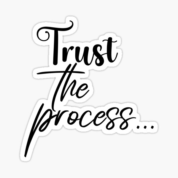 "Trust the Process" Sticker for Sale by Manifest-Store | Redbubble