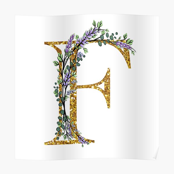 "The Alphabet | The letter “F”| romantic Eucalyptus and Lavender floral ...