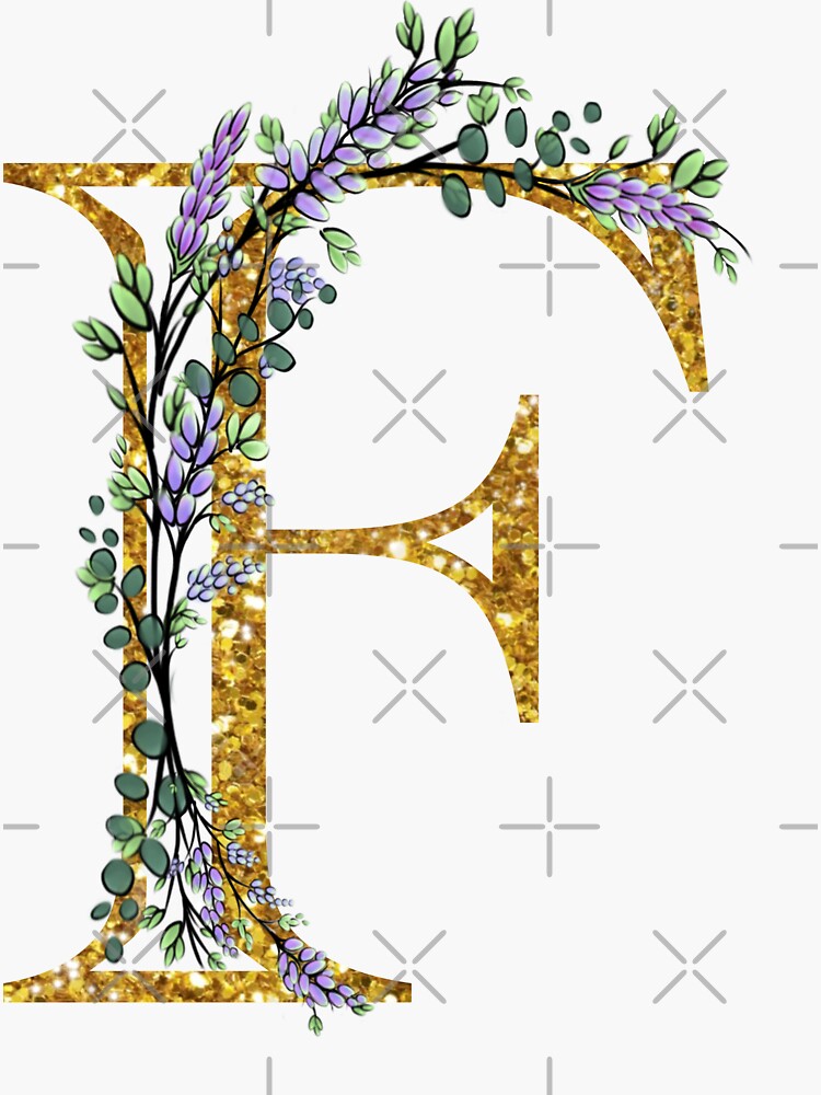 "The Alphabet | The letter “F”| romantic Eucalyptus and Lavender floral ...