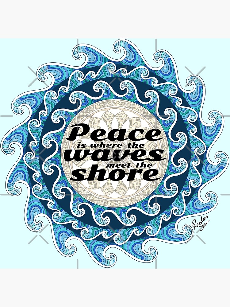 "Peace is Where the Waves Meet the Shore, Seascape Abstract Digital Art ...
