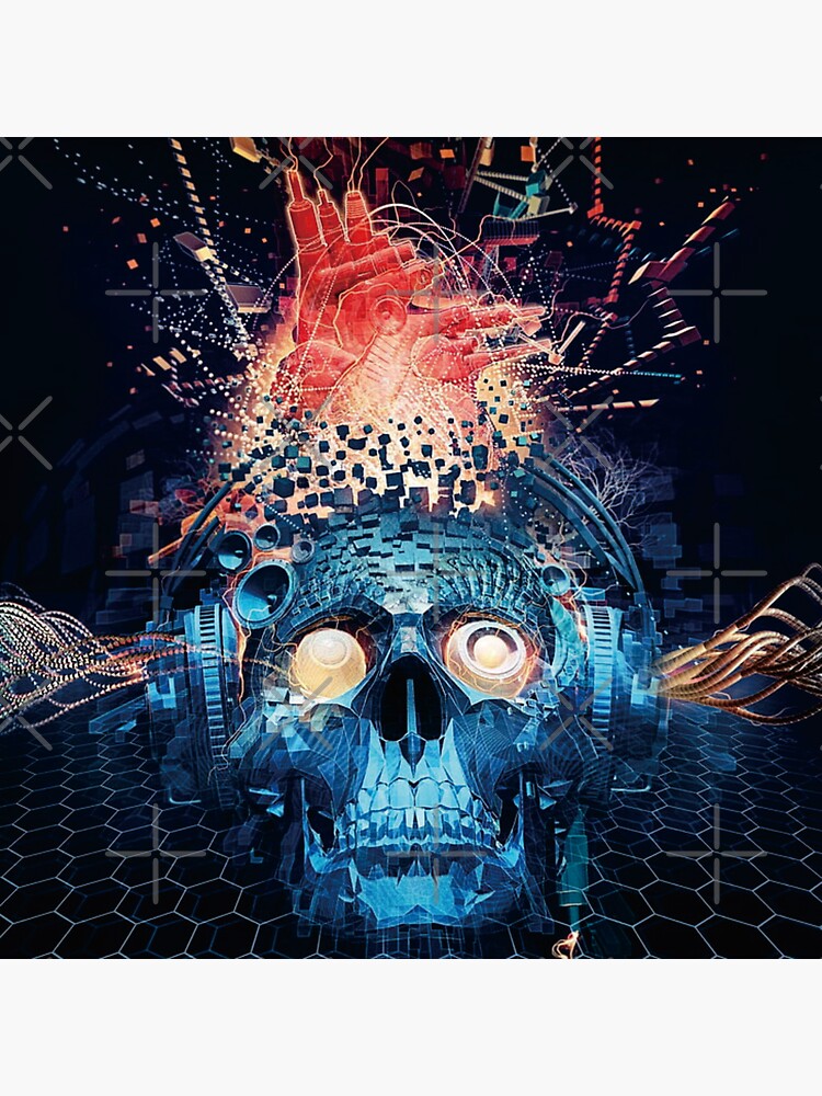 "album skull rock band" Sticker for Sale by DonaldPBarrett | Redbubble