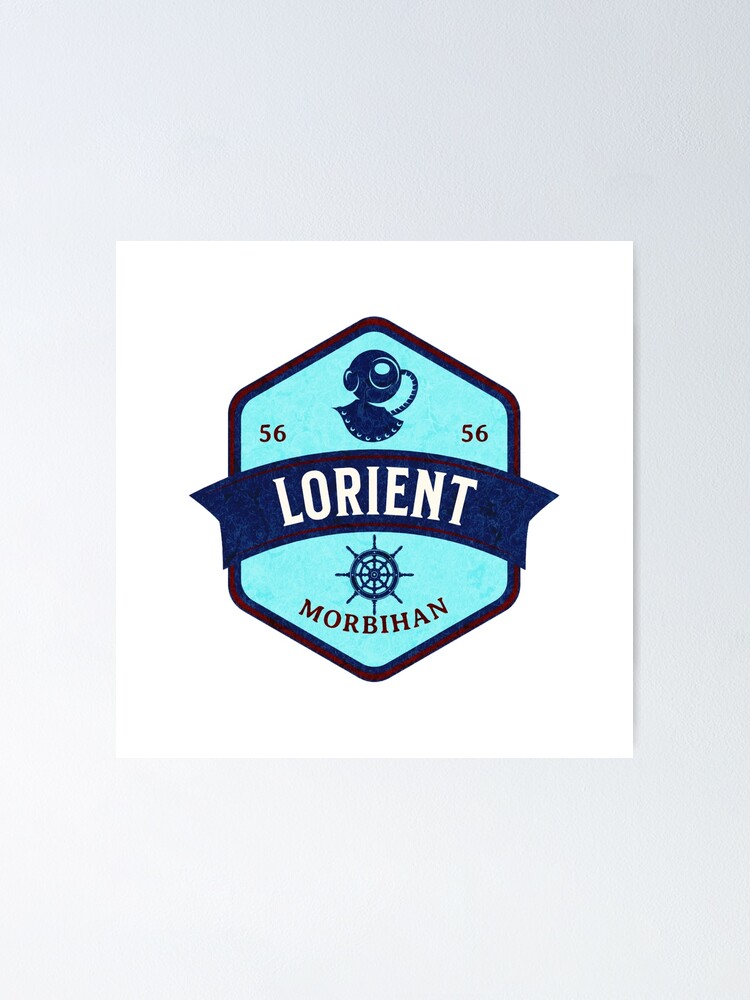 "Lorient Morbihan retro vintage badge" Poster for Sale by ...