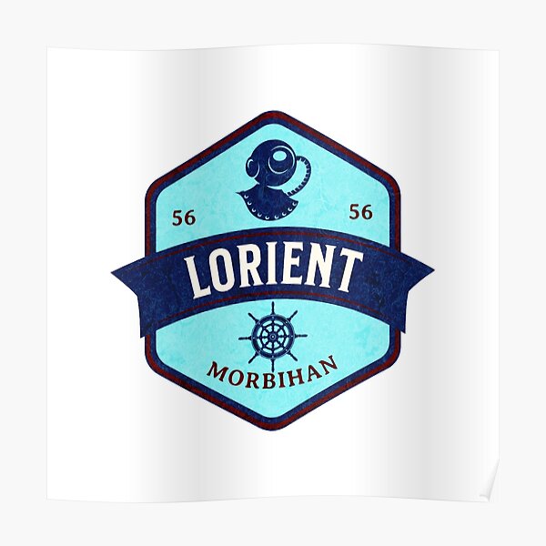 "Lorient Morbihan retro vintage badge" Poster for Sale by ...