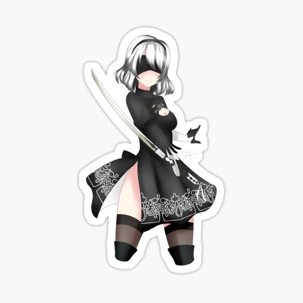 "2B (Nier Automata) " Sticker for Sale by Mochichansenpai | Redbubble