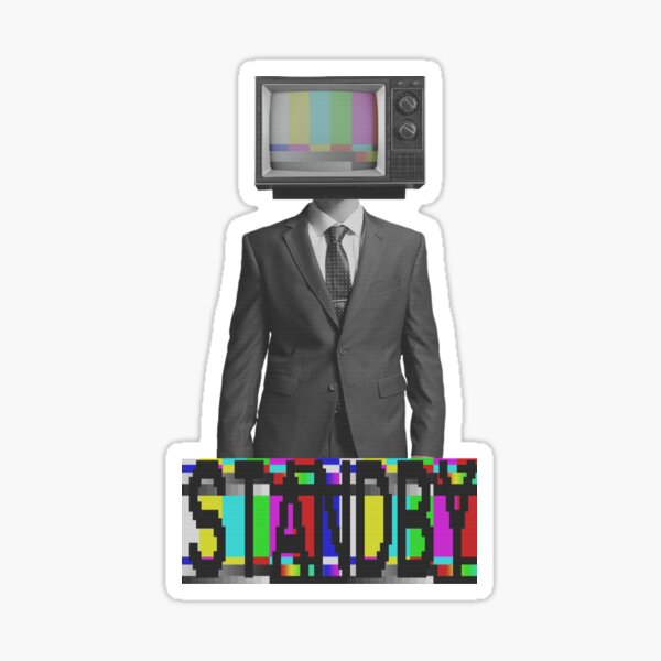 "Please Standby" Sticker for Sale by voidyskelecat | Redbubble