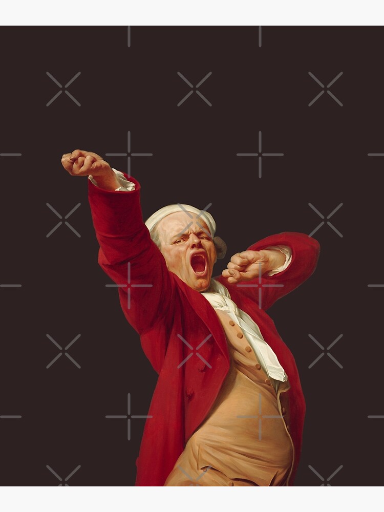 "Funny Art Joseph Ducreux Yawning " Poster by knightsydesign | Redbubble