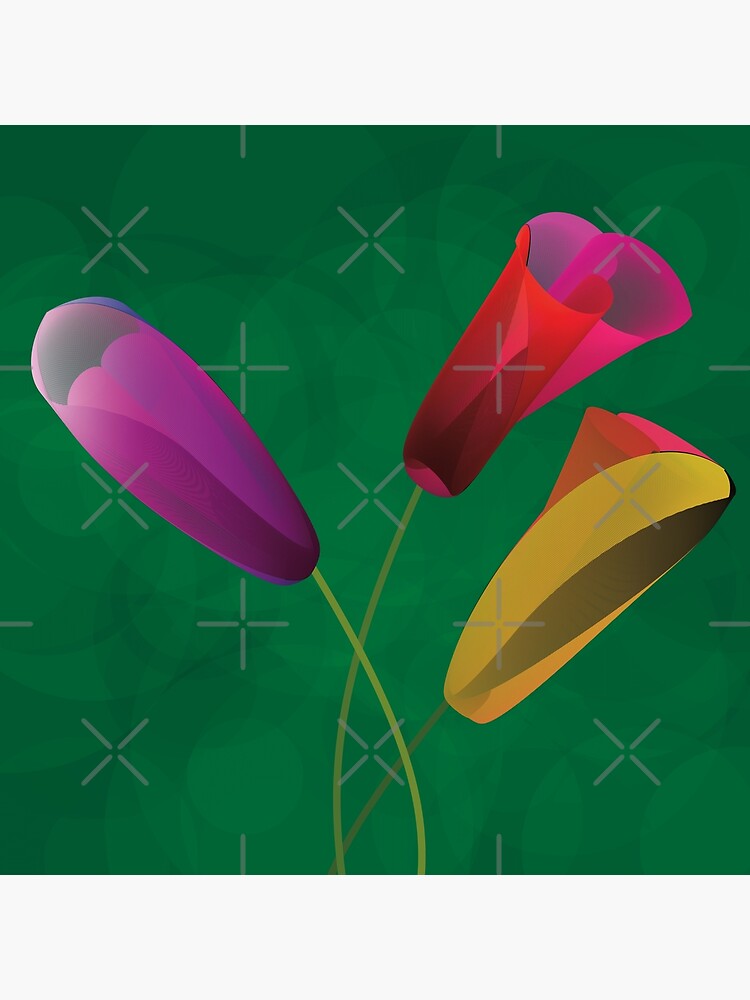 "Retro style flower image generated with algorithmic art" Poster for Sale by MartineArt | Redbubble