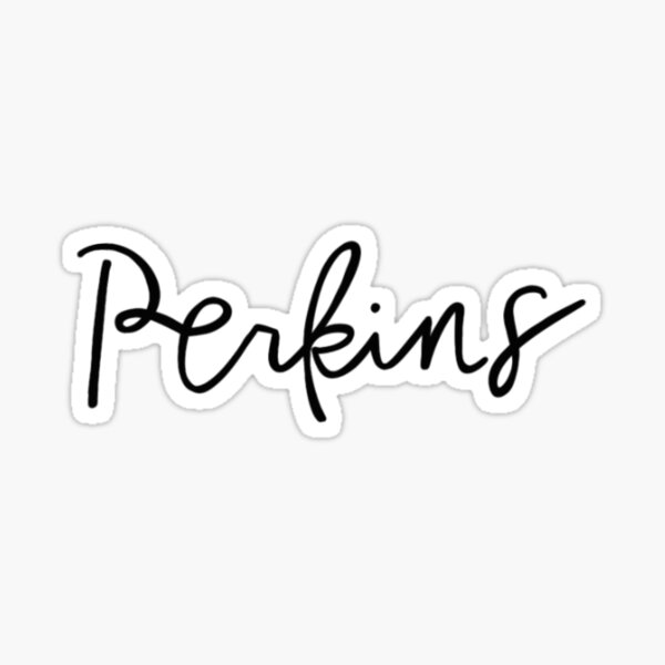 "Perkins" Sticker for Sale by sblackw8 | Redbubble