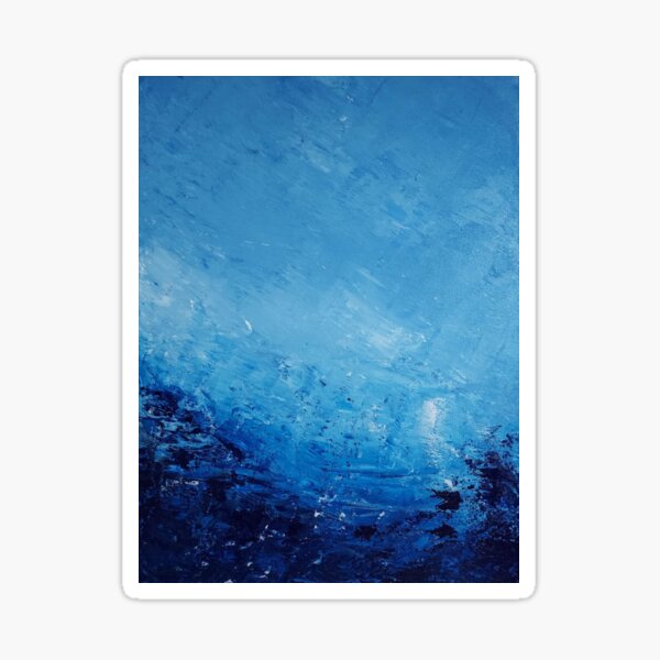 "Abstract Ocean Painting" Sticker for Sale by IronImpactFit | Redbubble