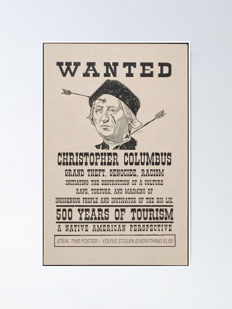 "Christopher Columbus Wanted" Poster for Sale by SwanDive | Redbubble