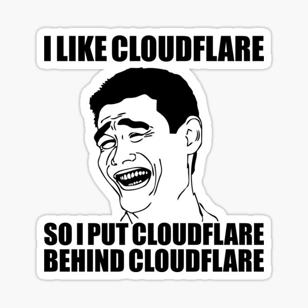 "Cloudflare Funny Meme" Sticker for Sale by Maxwell05 | Redbubble