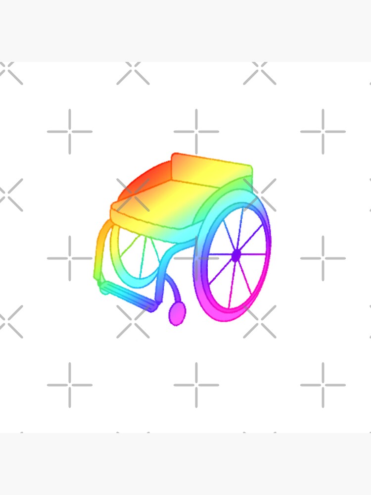 "Rainbow wheelchair pride lgbt queer disabled " Poster for Sale by ...
