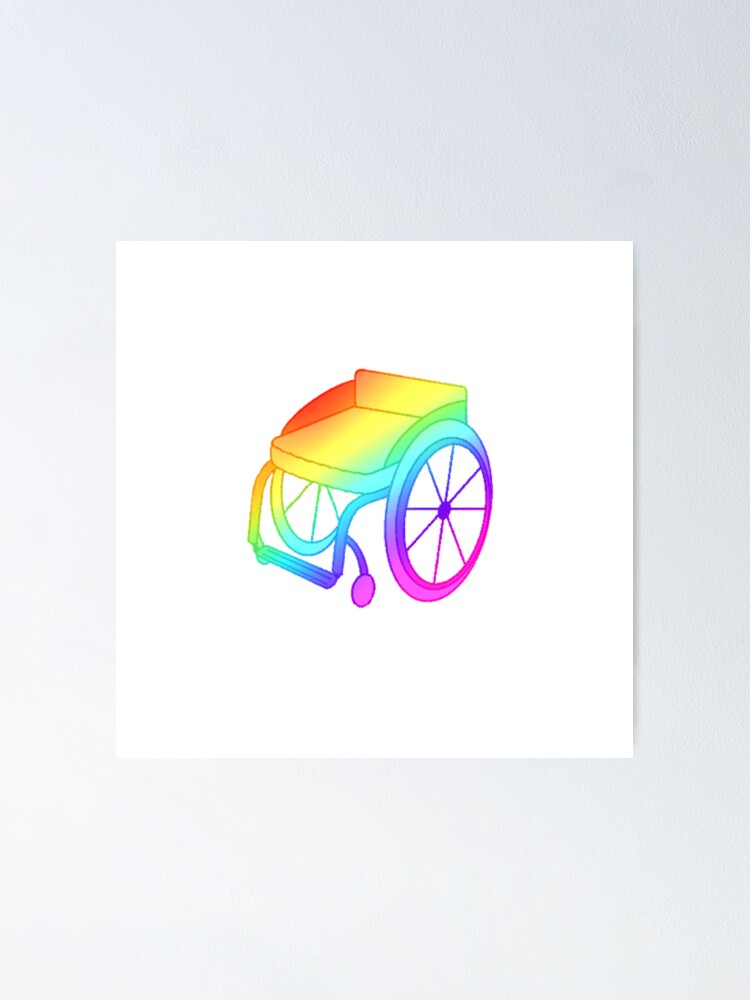 "Rainbow wheelchair pride lgbt queer disabled " Poster for Sale by ...