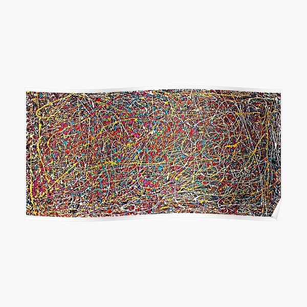 "Jackson Pollock linear, color pattern, Jackson Pollock design," Poster ...