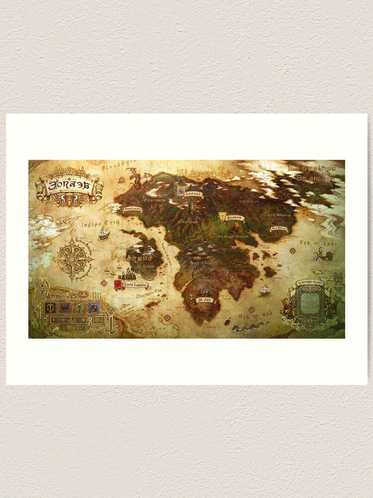 "FFXIV World Map" Art Print for Sale by SwanDive | Redbubble