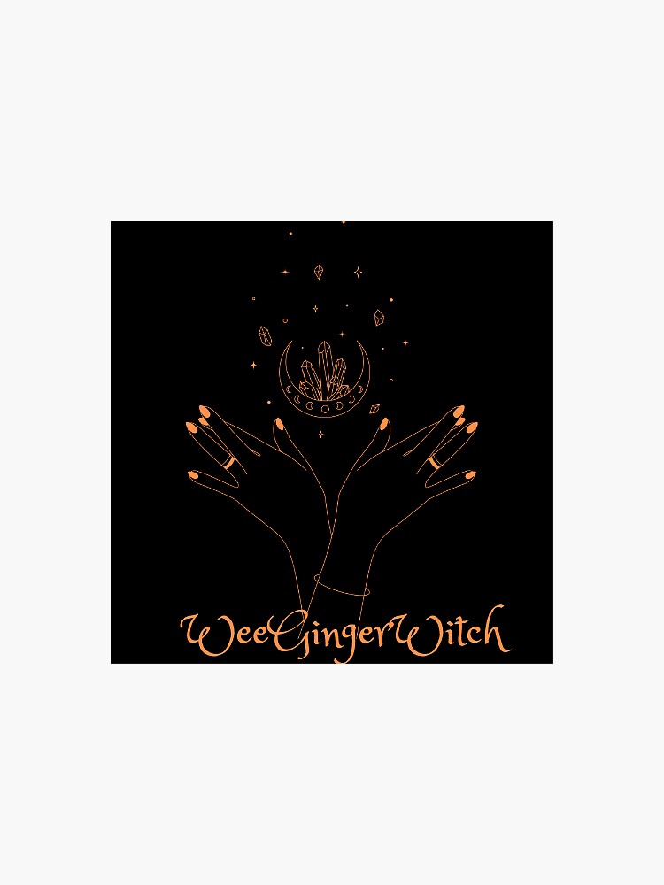 "Ginger witch logo" Sticker for Sale by WeeGingerWitch | Redbubble