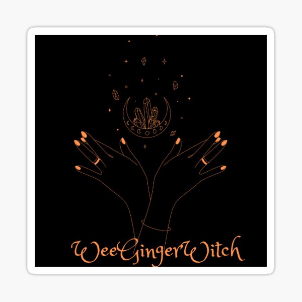 "Ginger witch logo" Sticker for Sale by WeeGingerWitch | Redbubble