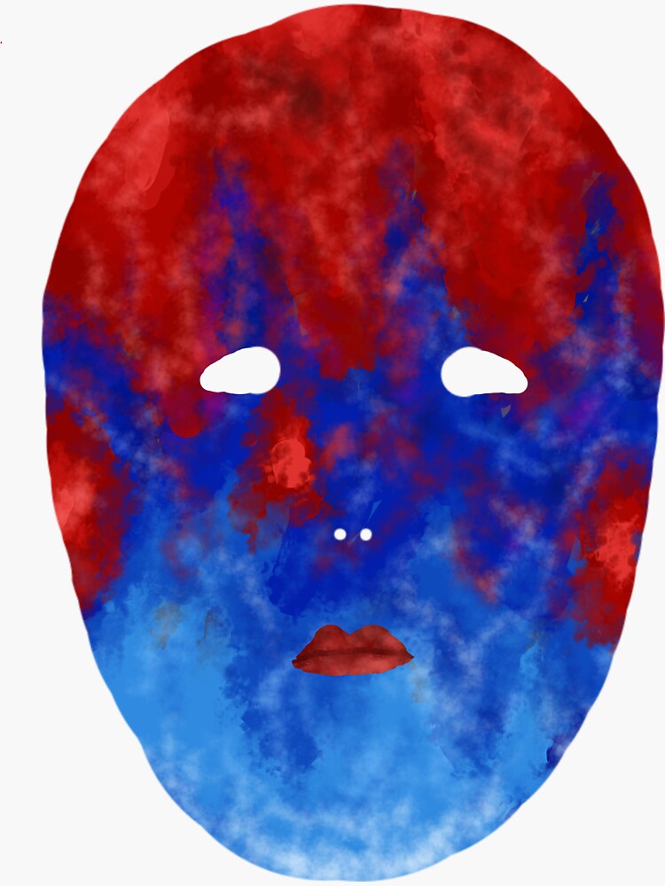 "Fire and Ice Mask- A" Sticker for Sale by UsumStudy | Redbubble