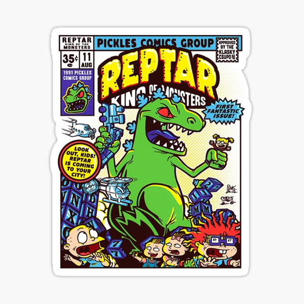 "Rugrats Reptar King of the Monsters" Sticker for Sale by Rosamoaughter ...