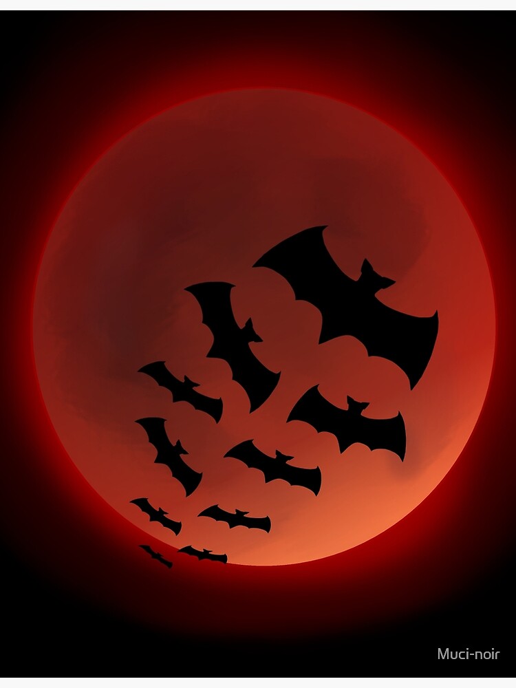 "Blood Moon Bats" Poster for Sale by Muci-noir | Redbubble