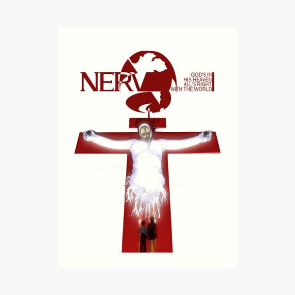 "Neon Genesis Evangelion Nerv God's In Heaven" Art Print for Sale by ...