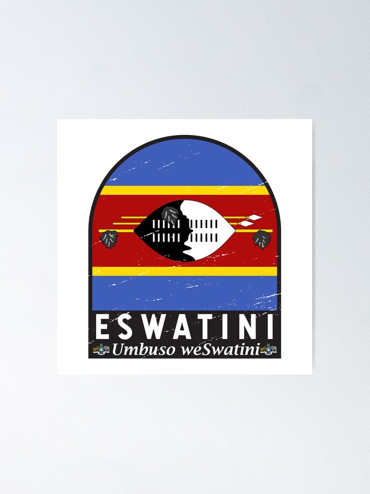"Eswatini-Flaggen-Emblem beunruhigter Jahrgang" Poster von ...